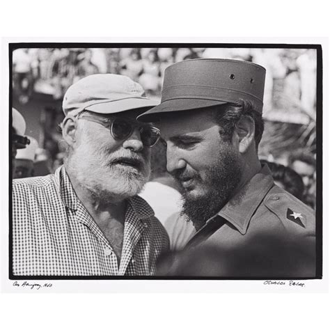 Osvaldo Salas 1914 1992 Con Hemingway Fidel Castro With Ernest
