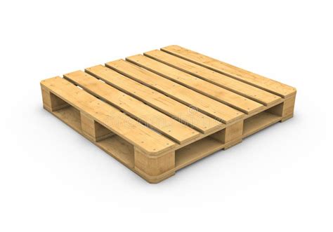 Wooden Pallet Isolated On White Background Stock Illustration