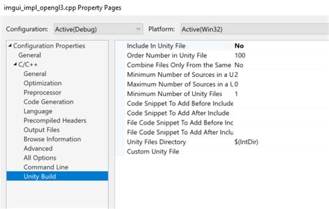 Exclude From Unity Build Option Vs2019 · Issue 466 · Bkaradzicgenie · Github