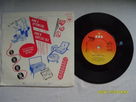 BILLY JOEL UPTOWN GIRL CBS RECORDS UK 7 VINYL SINGLE In PICTURE SLEEVE
