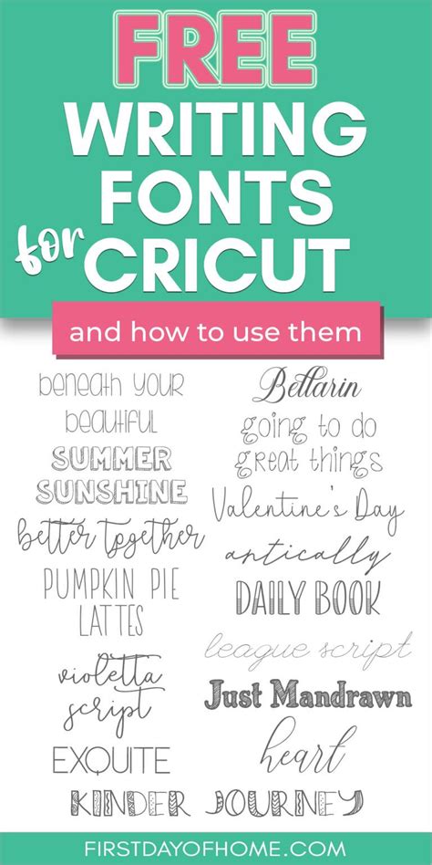 What Are The Best Writing Fonts For Cricut Artofit