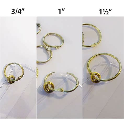 Gold Book Binder Rings Brass Loose Leaf Binding Rings