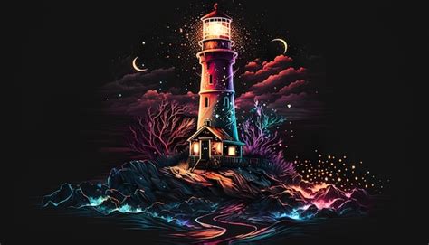 Lighthouse Symbol Of Vision And Guidance Coastal Landscape Generative Ai Premium Ai Generated