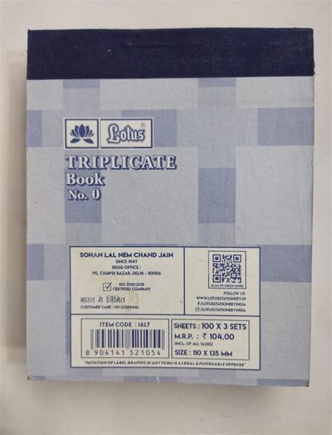 Lotus Triplicate Book At ₹ 104piece Invoice Book In New Delhi Id
