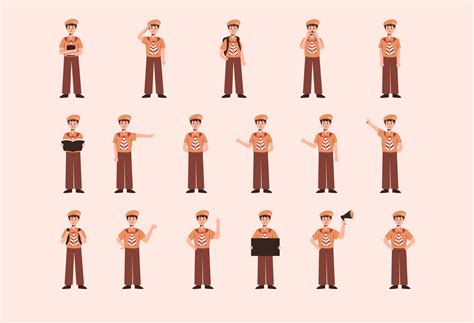 Indonesian Pramuka Scout Character 11011889 Vector Art At Vecteezy