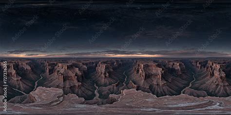 View Over Canyon Full Degrees Seamless Spherical Panorama Hdri