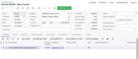 acumatica copy user defined fields from sales order line to purchase