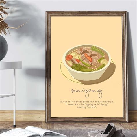 Sinigang V2 Filipino Food Poster Tagalog Cuisine Soup Kitchen Print