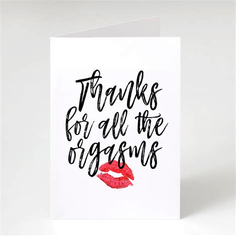 Thanks For All The Orgasms Card Funny Husband Anniversary Etsy
