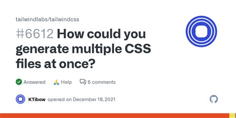 how could you generate multiple css files at once · tailwindlabs