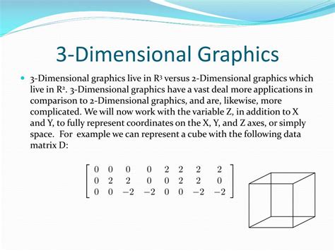 ppt linear algebra application computer graphics powerpoint