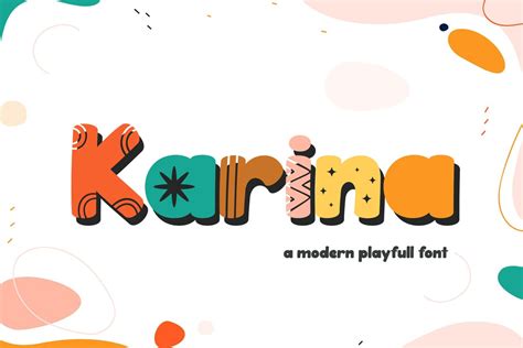 Karina Modern Playful Font Fun Font Playful Font Funny Font Modern