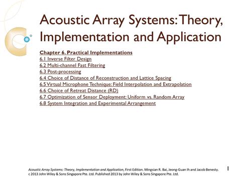 Acoustic Array Systems Theory Implementation And Application Ppt