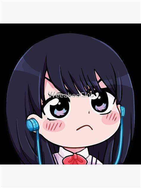 Pouting Rikka Chibi Anime Peeker Poster By Weeabooclub Redbubble