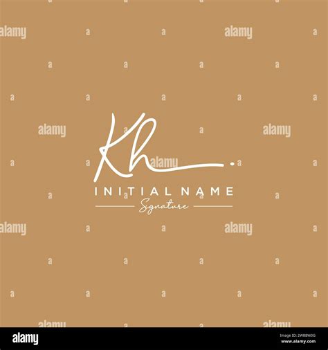 Kh Signature Logo Template Vector Stock Vector Image And Art Alamy