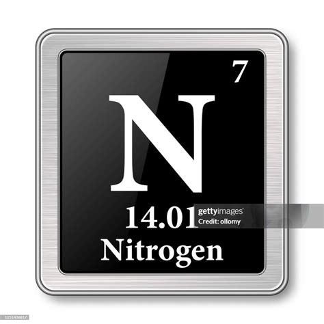 The Periodic Table Element Nitrogen Vector Illustration High Res Vector