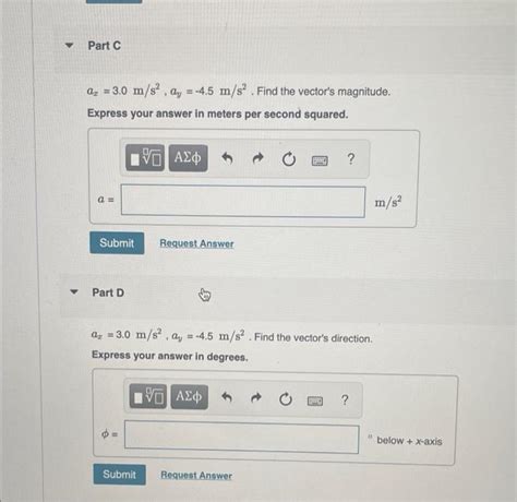solved each of the following vectors is given in terms of