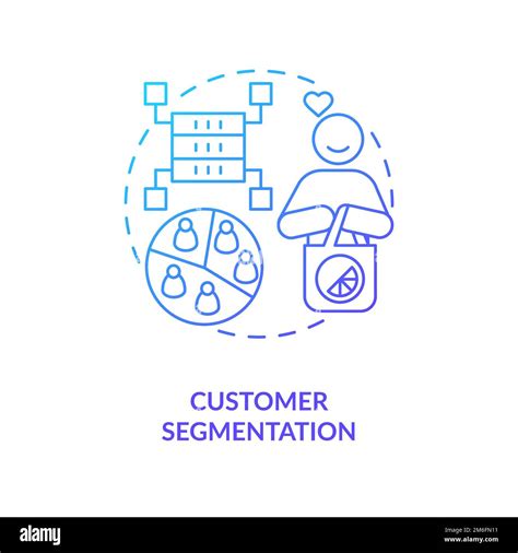 Customer Segmentation Blue Gradient Concept Icon Stock Vector Image