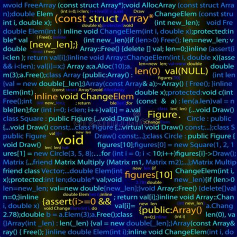 Seamless Dark Blue Pattern With Program Code Eps 10 Vector