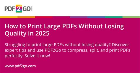 How To Print Large Pdfs Without Losing Quality In 2025