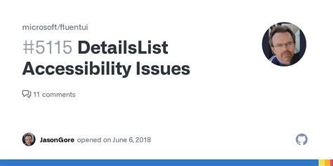 Detailslist Accessibility Issues · Issue 5115 · Microsoftfluentui