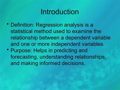 Introduction To Regression Analysispptx