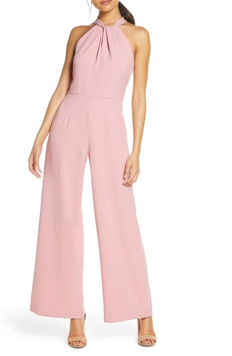 Julia Jordan Halter Wide Leg Jumpsuit Nordstrom