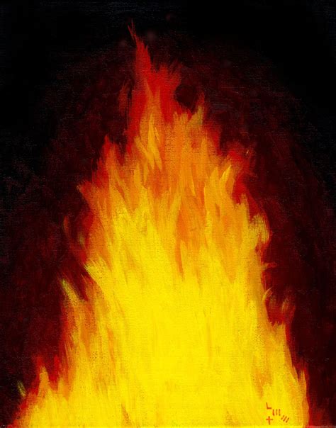 Fire Acrylic Painting