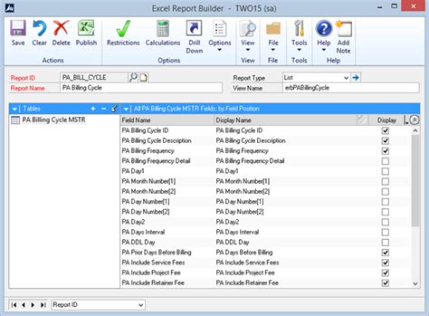 Pa Billing Cycle Smartlist Builder Template Eone Solutions