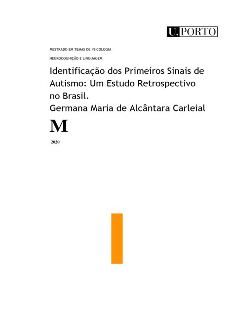 Identificação Dos Primeiros Sinais De Autismo Pdf