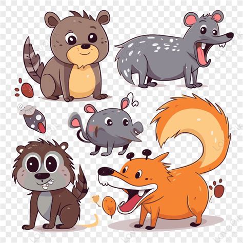 有趣的動物剪貼畫可愛的卡通森林動物 向量卡通可愛圖片素材 Eps圖片尺寸4267 × 4267px 高清圖案380601654 Zh
