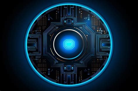 Premium AI Image Circuit Mesh Diagram In Circular Style