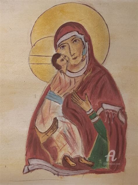 Образ Владимирской Иконы Божией Матери Dibujo Por Irena Vladimir