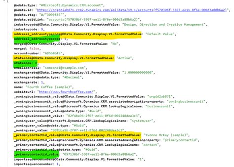 returning lookup and choice columns from dataverse in power automate