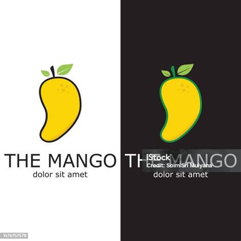 벡터 망고 과일 로고 템플릿입니다 평면 개념의 망고 아이콘 0명에 대한 스톡 벡터 아트 및 기타 이미지 0명 건강한 식생활 과일 Istock