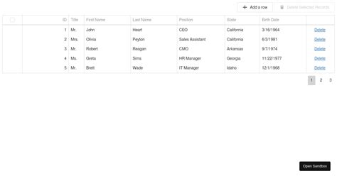 Cell Editing With Promise Codesandbox