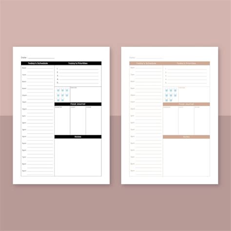 Premium Vector Daily Planner Simple Timetable Template