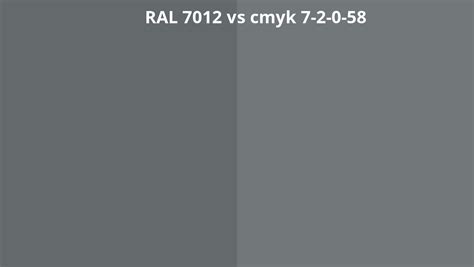 Ral 7012 Vs Cmyk 7 2 0 58 Ral Colour Chart Uk