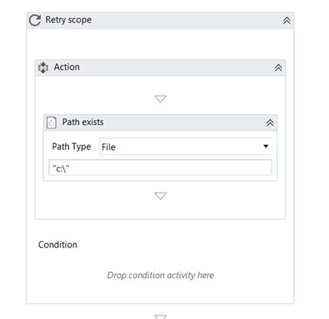 Path Exists Activity Can Not Be Putted In Retry Scope Condition Help Uipath Community Forum