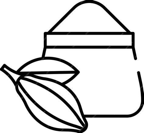 Premium Vector Cocoa Powder Outline Vector Illustration