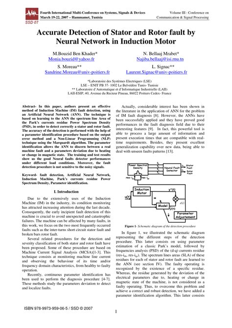 pdf accurate detection of stator and rotor fault by neural network in