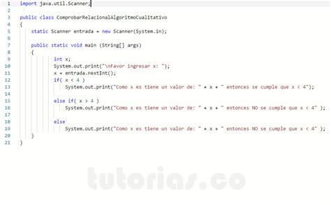 Sentencia If Else Java Comprobar Relacional Con Algoritmo