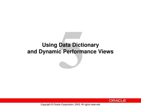 Ppt Oracle Data Dictionary And Dynamic Views Powerpoint Presentation Id9716246