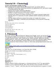 Tutorial Clustering Solution Html Tutorial 10 Clustering Lecture
