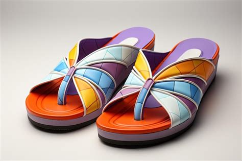 Premium Ai Image Rainbow Flag Colors Lgbtq Flip Flops Illustration