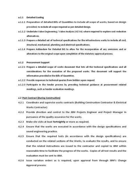 Quantity Surveyor Technical Requirements Qs Pdf