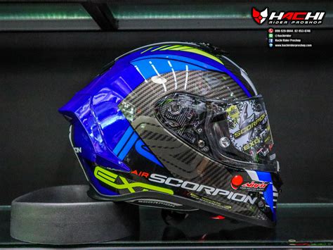SCORPION EXO R1 AIR Halley Blue Neon Yellow