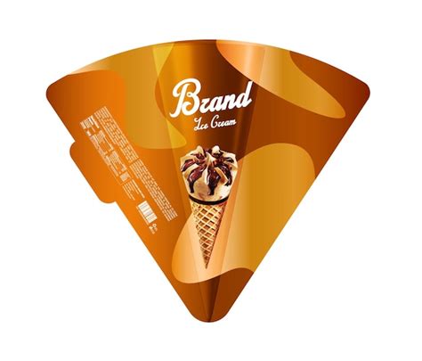 Premium Vector Premium Cone Ice Cream Packaging Design In Editable Eps