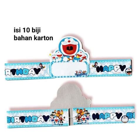 Jual Topi Ulang Tahun Karakter Doraemon Topi Melingkar Ulang Tahun
