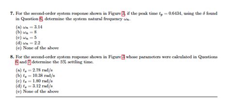 Solved Figure For Problems And For The Second Order Chegg